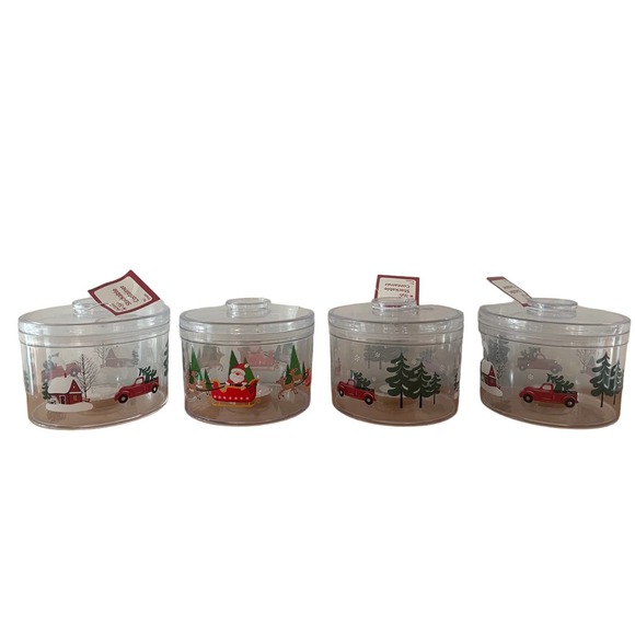 Unbranded | Kitchen | New 4 Pack Stacking Plastic Christmas Container ...